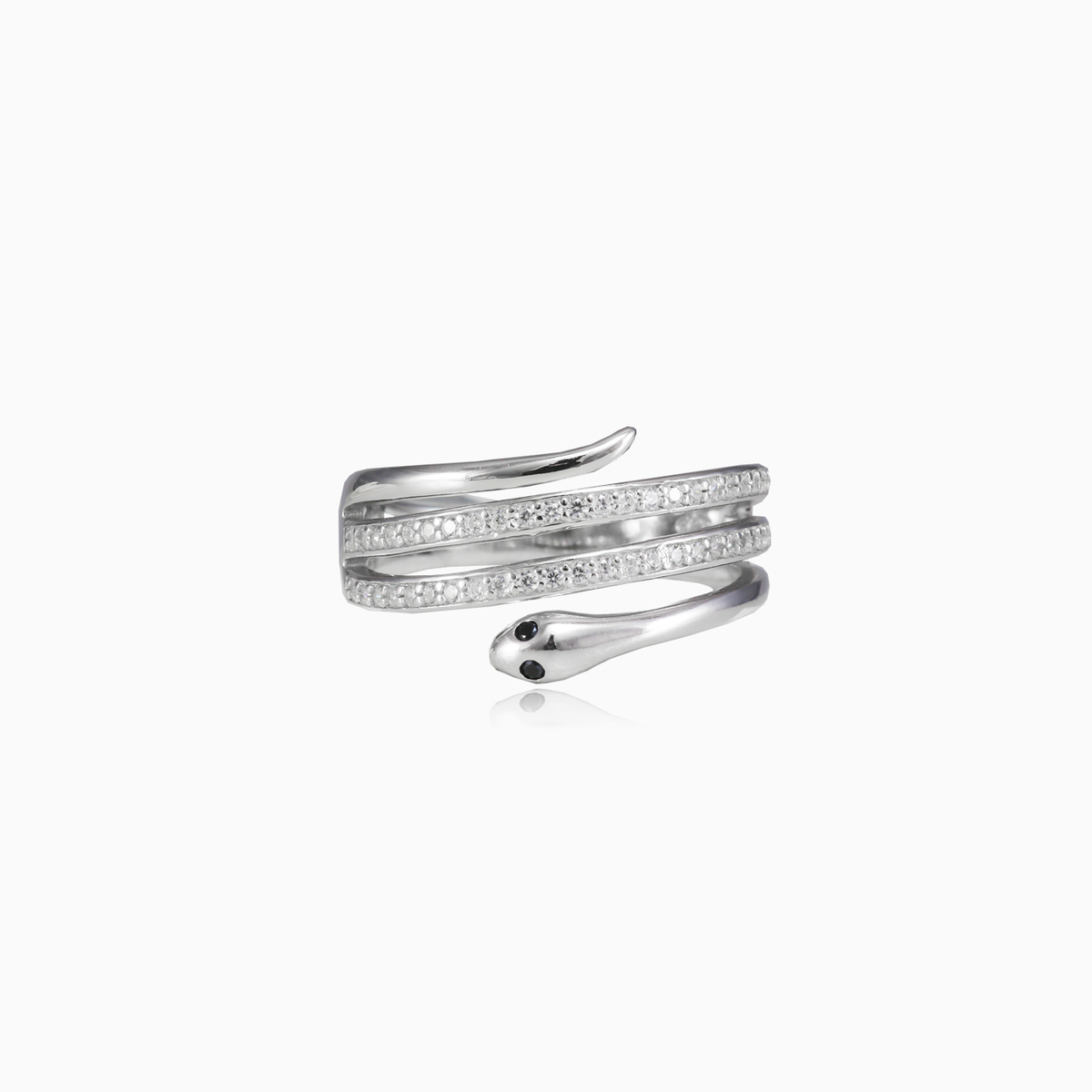 Triple round snake ring - Monte Cristo